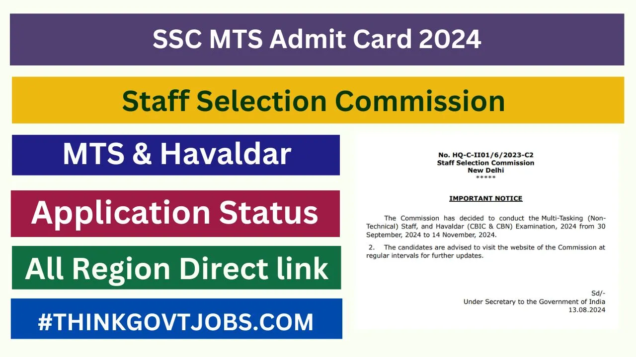 SSC MTS Admit Card 2024
